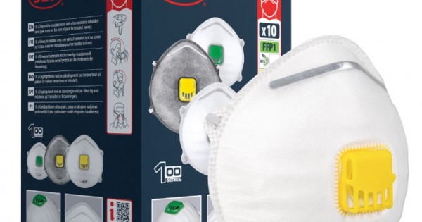 JSP disposable moulded valved FFP2 mask box 10