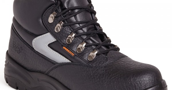 black mid-cut safety boot